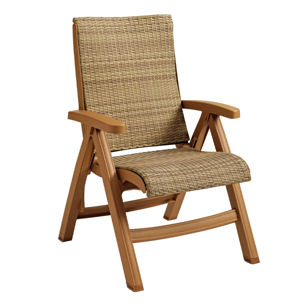 Java All-Weather Wicker Folding Chair - Honey