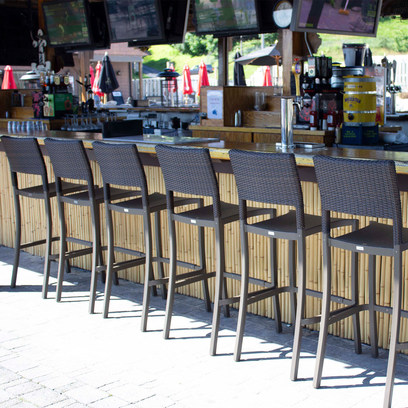 Java All-Weather Wicker Folding Chair - Honey