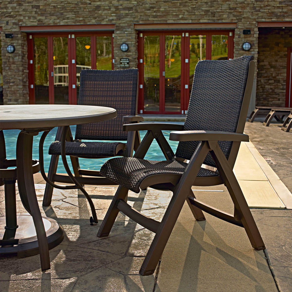 Java All-Weather Wicker Folding Chair